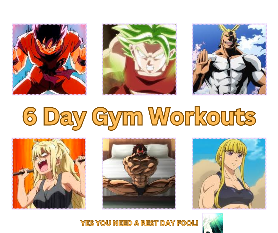 6 DAY ANIME WORKOUTS - Dotty Fitness Nerds
